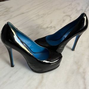 Yves Saint Laurent | Shoes | Ysl Sky High Platform Heels In Patent ...